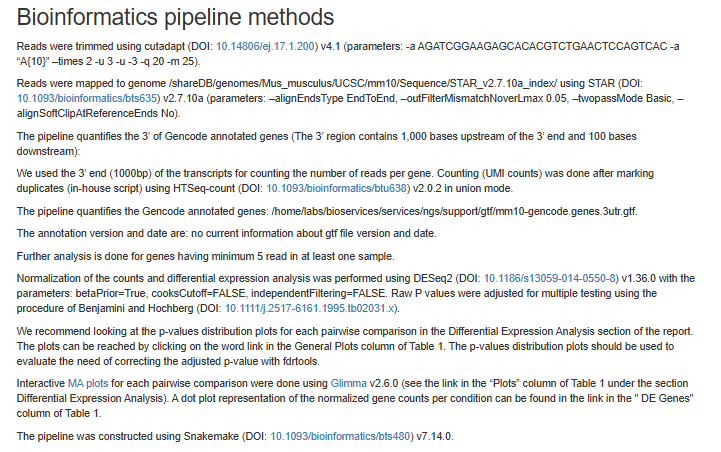 Transcriptome Pipelines Steps And Reports — Utap2 100 Documentation